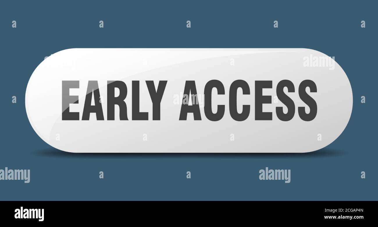 early access button. rounded glass sign. sticker. banner Stock Vector ...