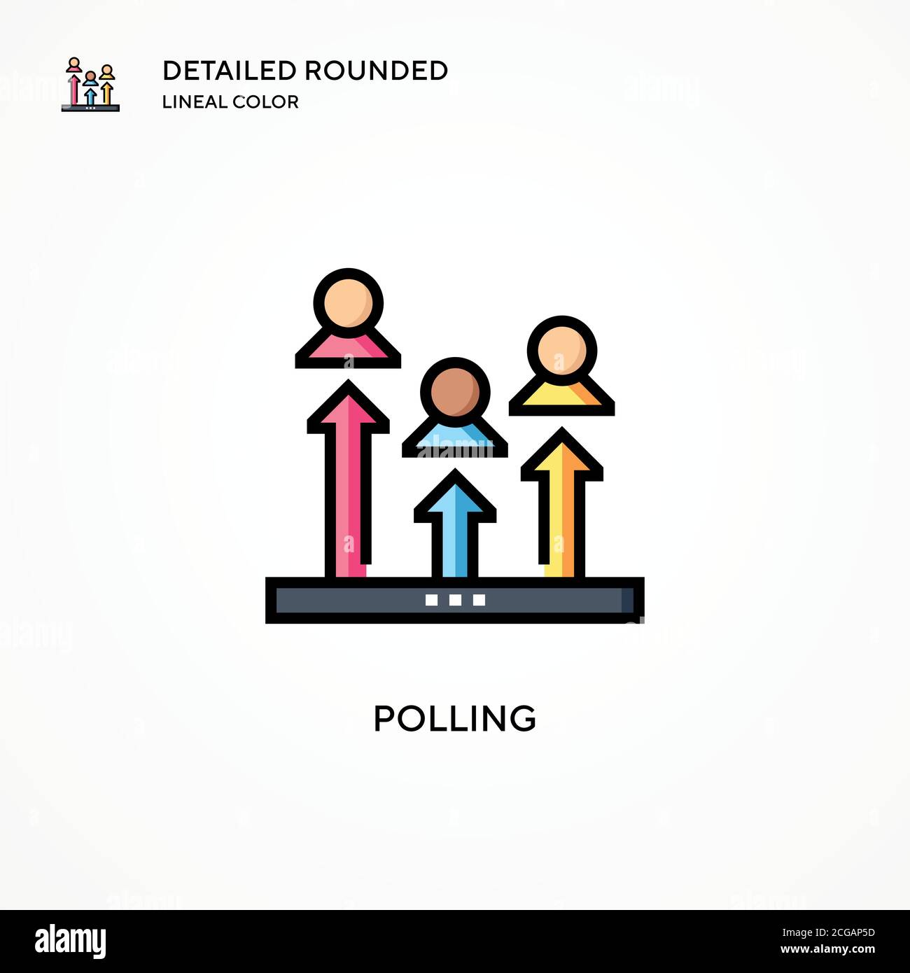 Polling vector icon. Modern vector illustration concepts. Easy to edit ...