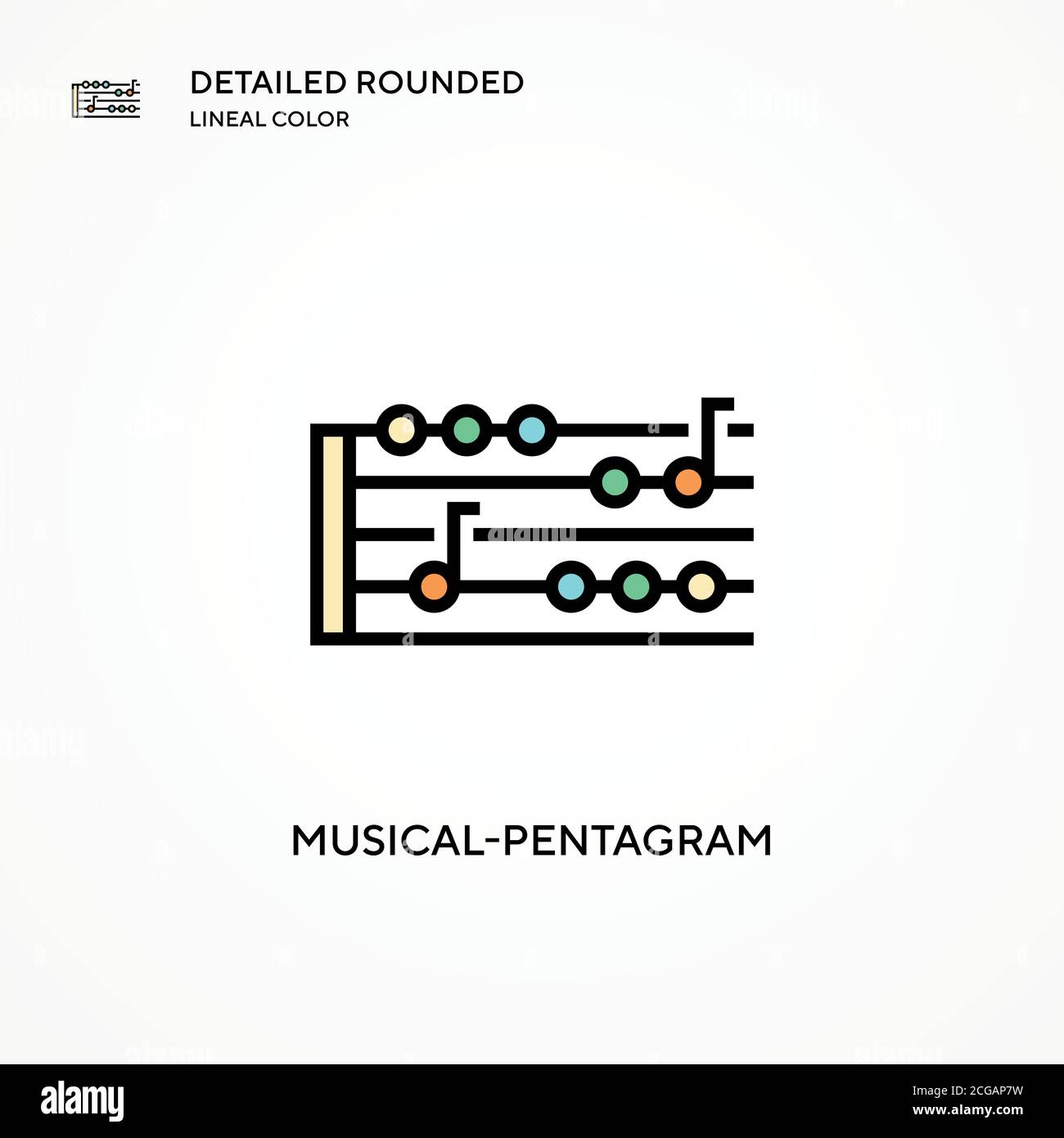 Musical-pentagram vector icon. Modern vector illustration concepts ...