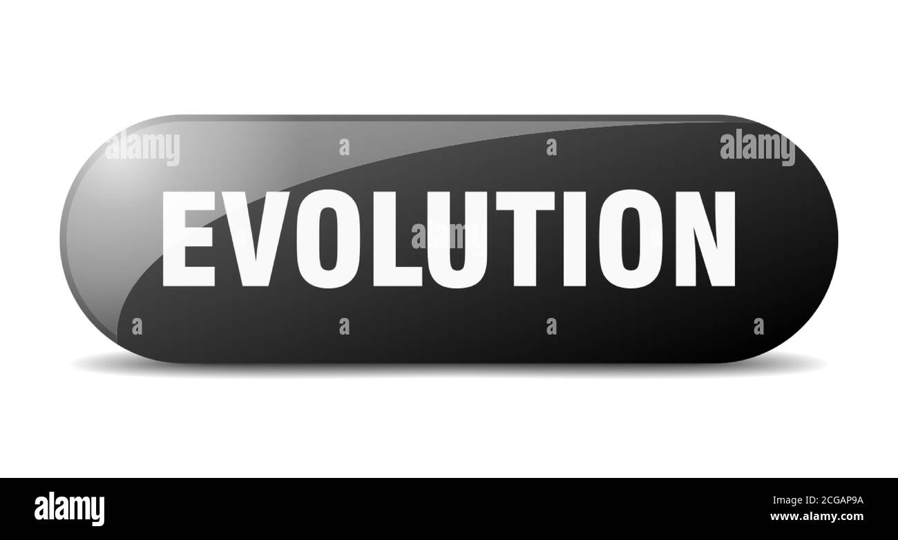 evolution button. rounded glass sign. sticker. banner Stock Vector ...