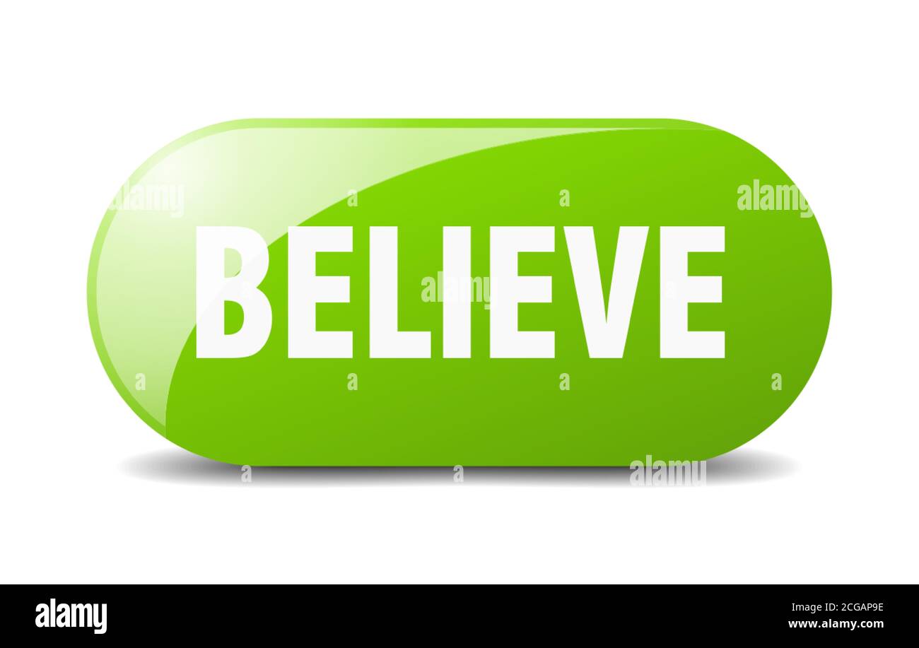 believe button. rounded glass sign. sticker. banner Stock Vector Image ...