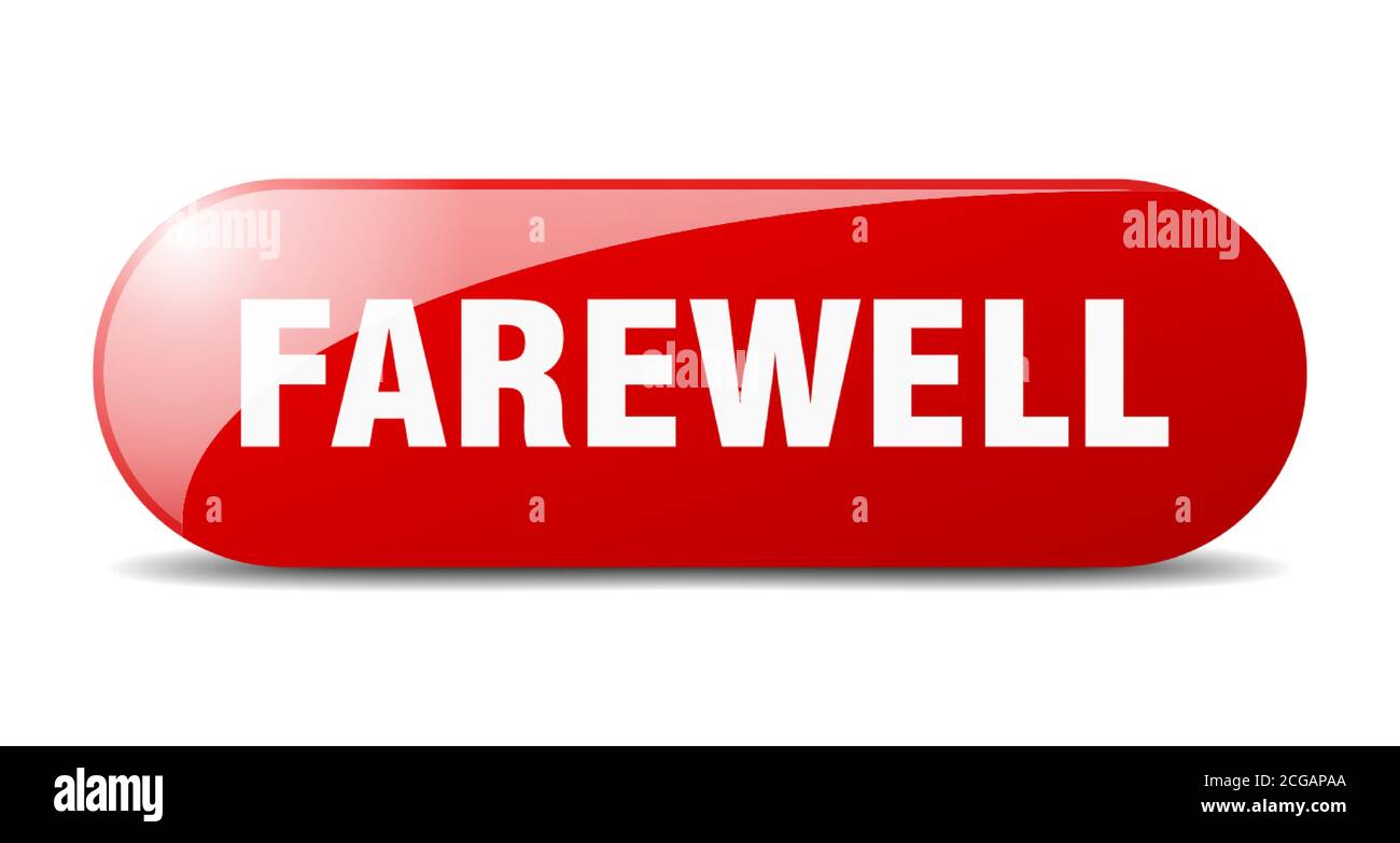 farewell button. rounded glass sign. sticker. banner Stock Vector Image ...