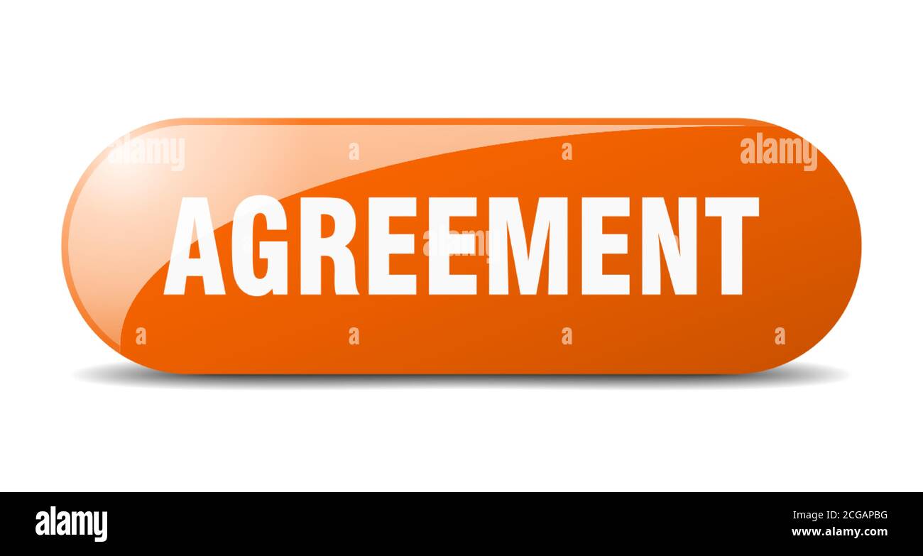 agreement button. rounded glass sign. sticker. banner Stock Vector ...