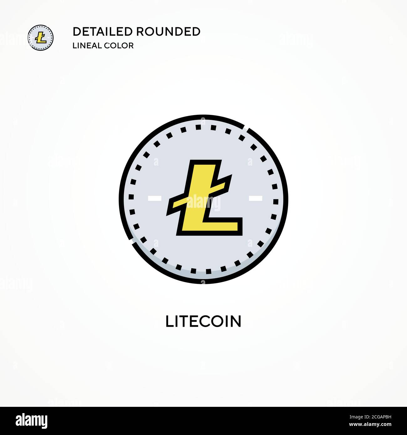 Litecoin vector icon. Modern vector illustration concepts. Easy to edit ...