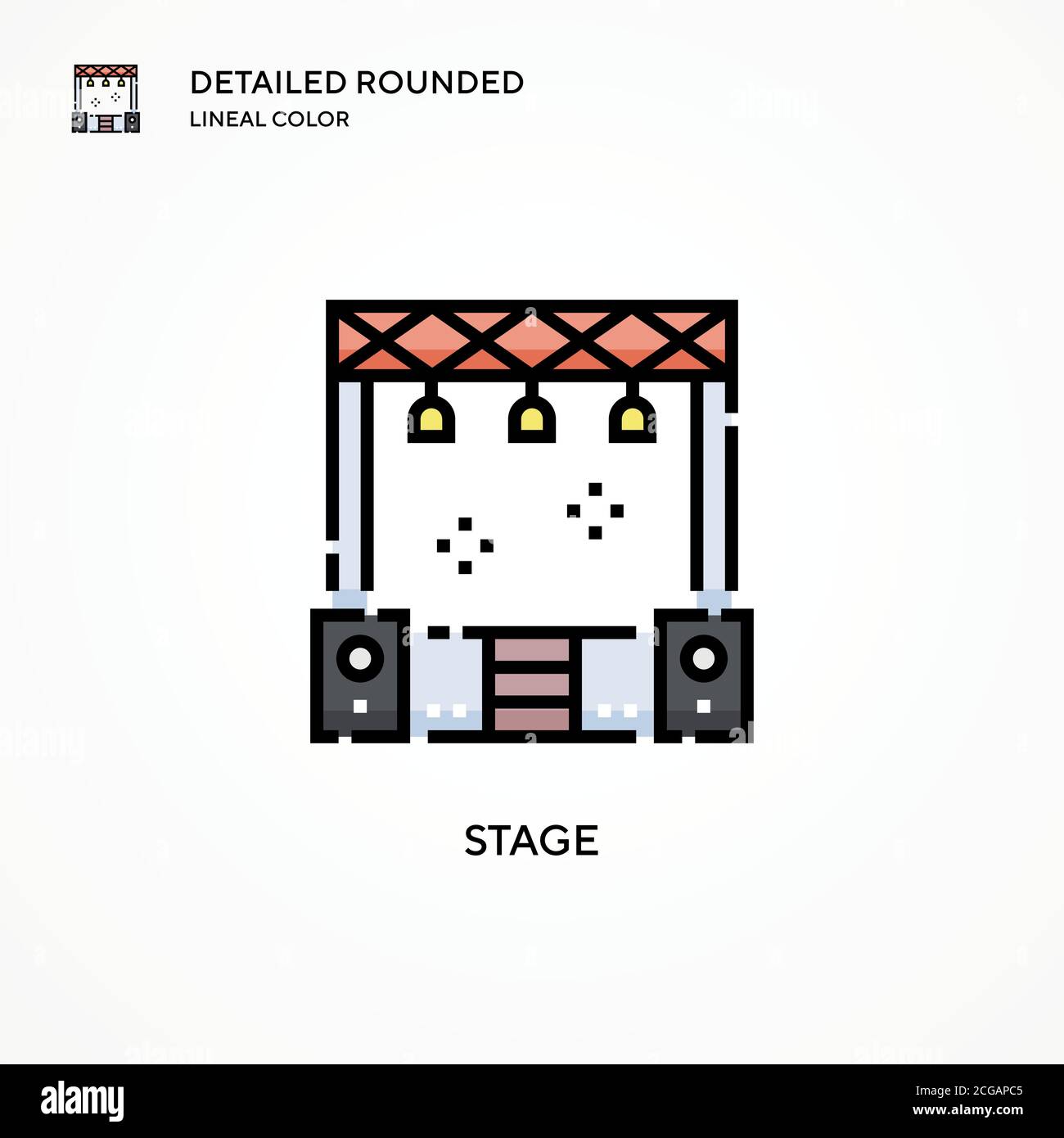 Stage vector icon. Modern vector illustration concepts. Easy to edit ...