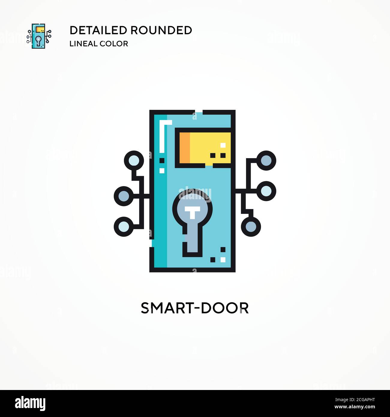 Smart-door vector icon. Modern vector illustration concepts. Easy to ...