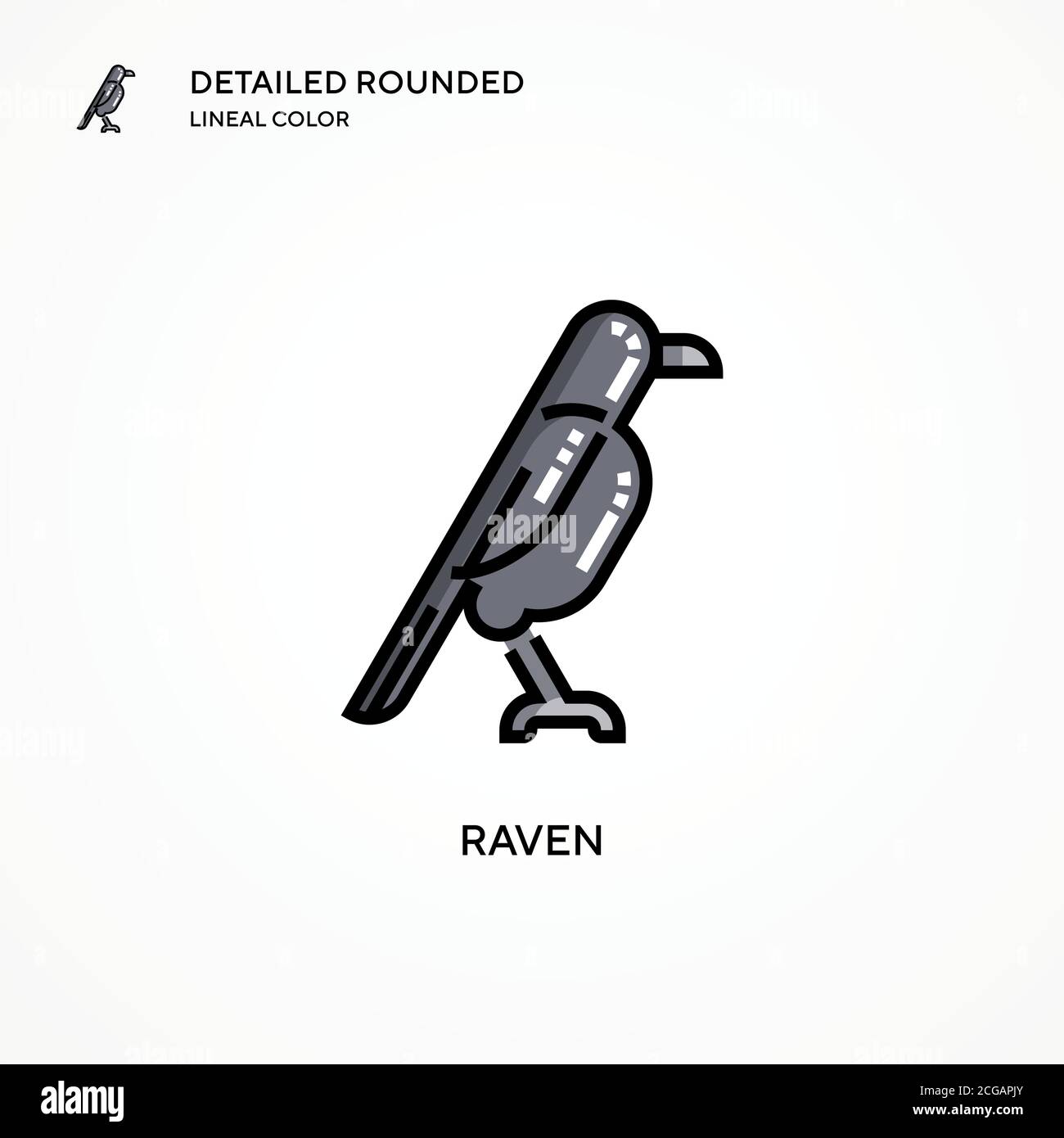 Raven vector icon. Modern vector illustration concepts. Easy to edit ...