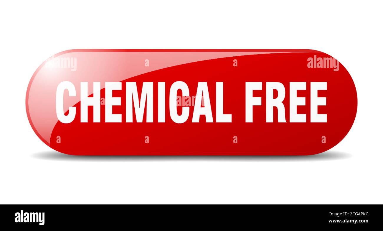 chemical free button. rounded glass sign. sticker. banner Stock Vector ...
