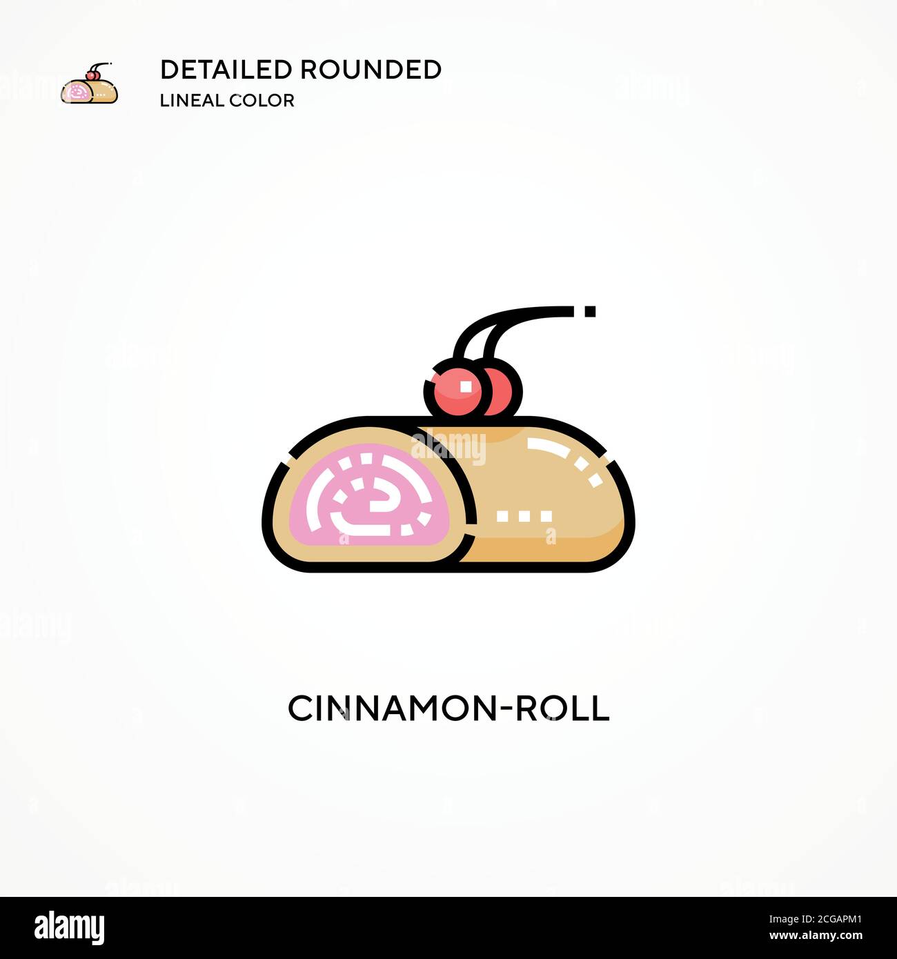 Cinnamon-roll vector icon. Modern vector illustration concepts. Easy to ...