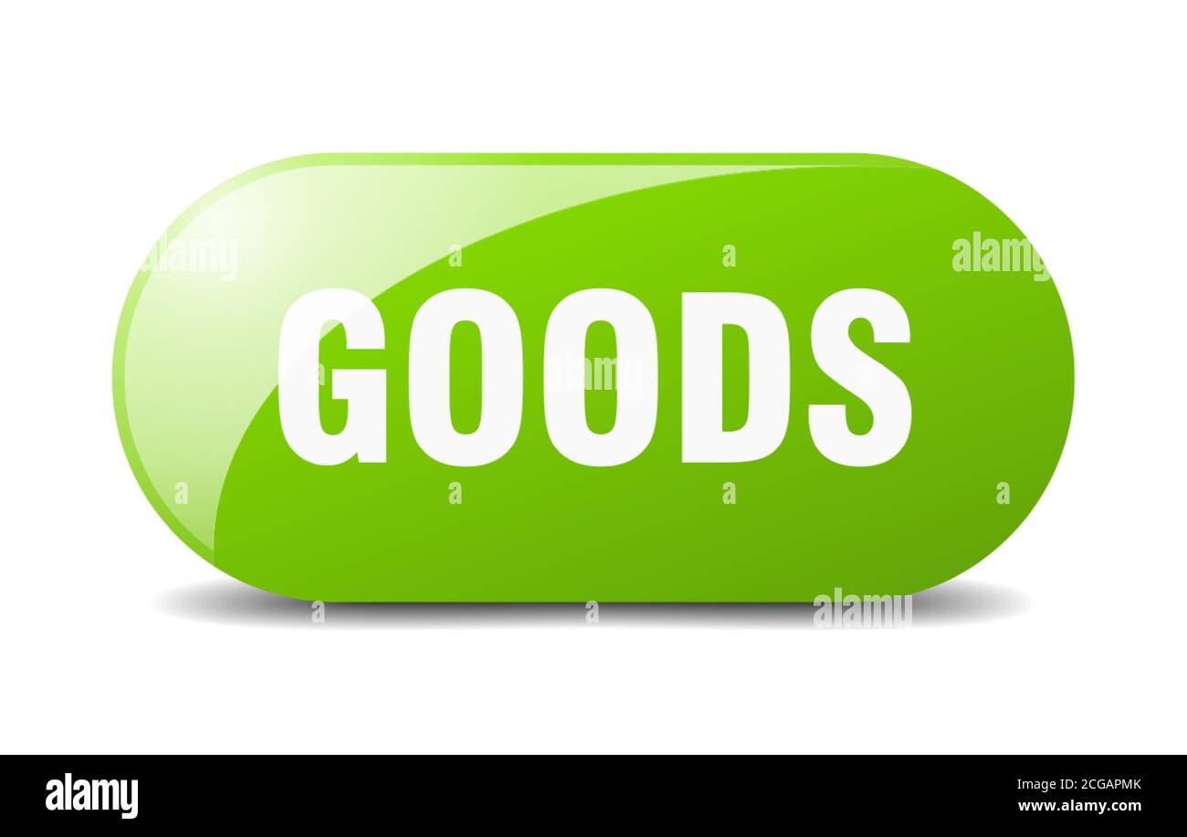 goods button. rounded glass sign. sticker. banner Stock Vector Image ...