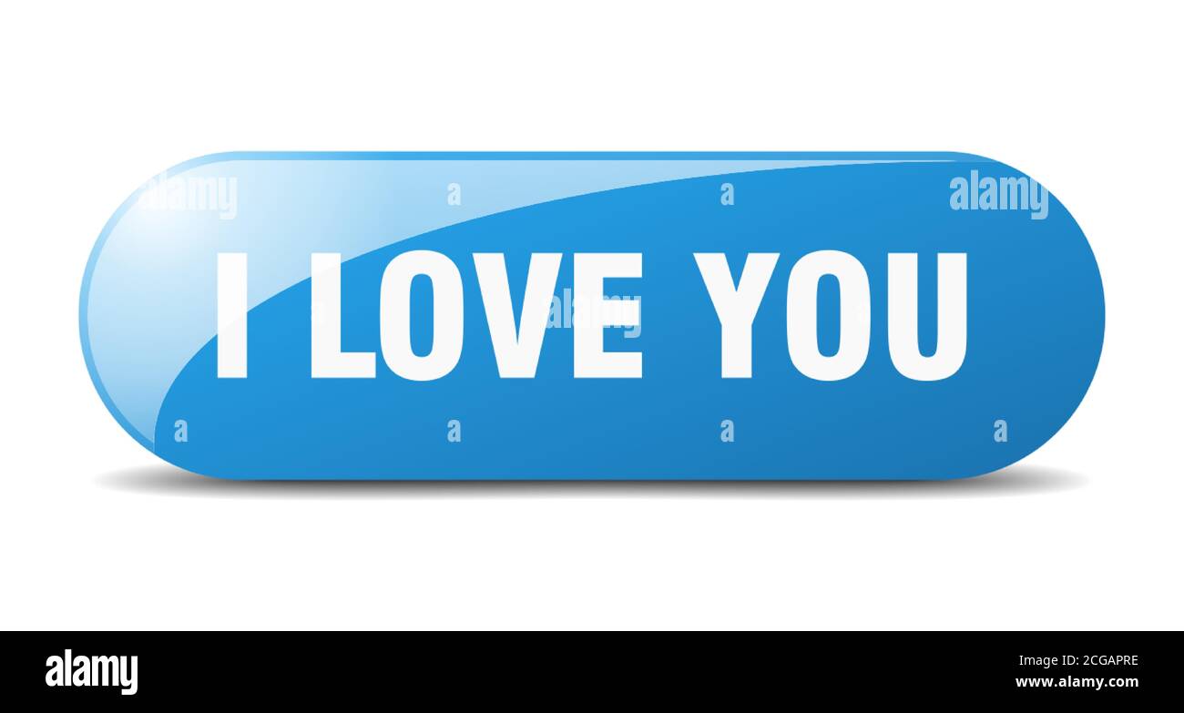 i love you button. rounded glass sign. sticker. banner Stock Vector ...