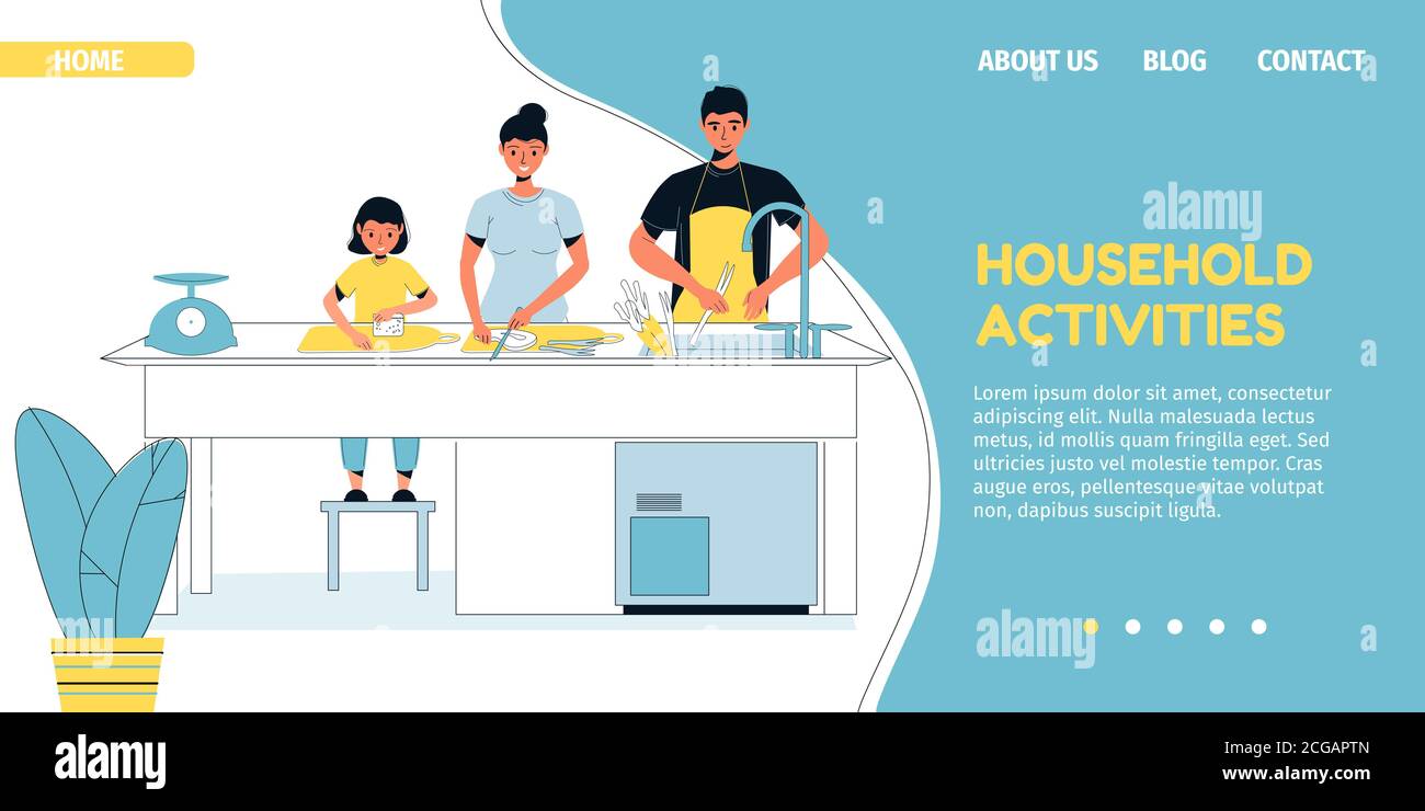 Kitchen table activity Stock Vector Images - Alamy