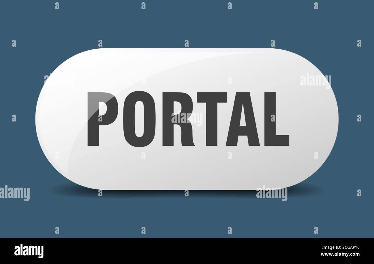 portal button. rounded glass sign. sticker. banner Stock Vector Image ...