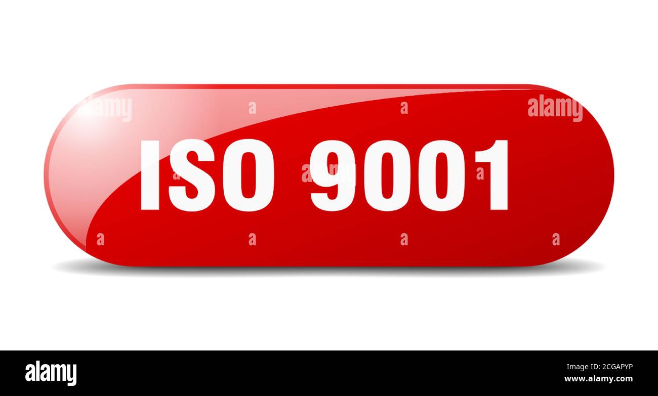 iso 9001 button. rounded glass sign. sticker. banner Stock Vector Image ...