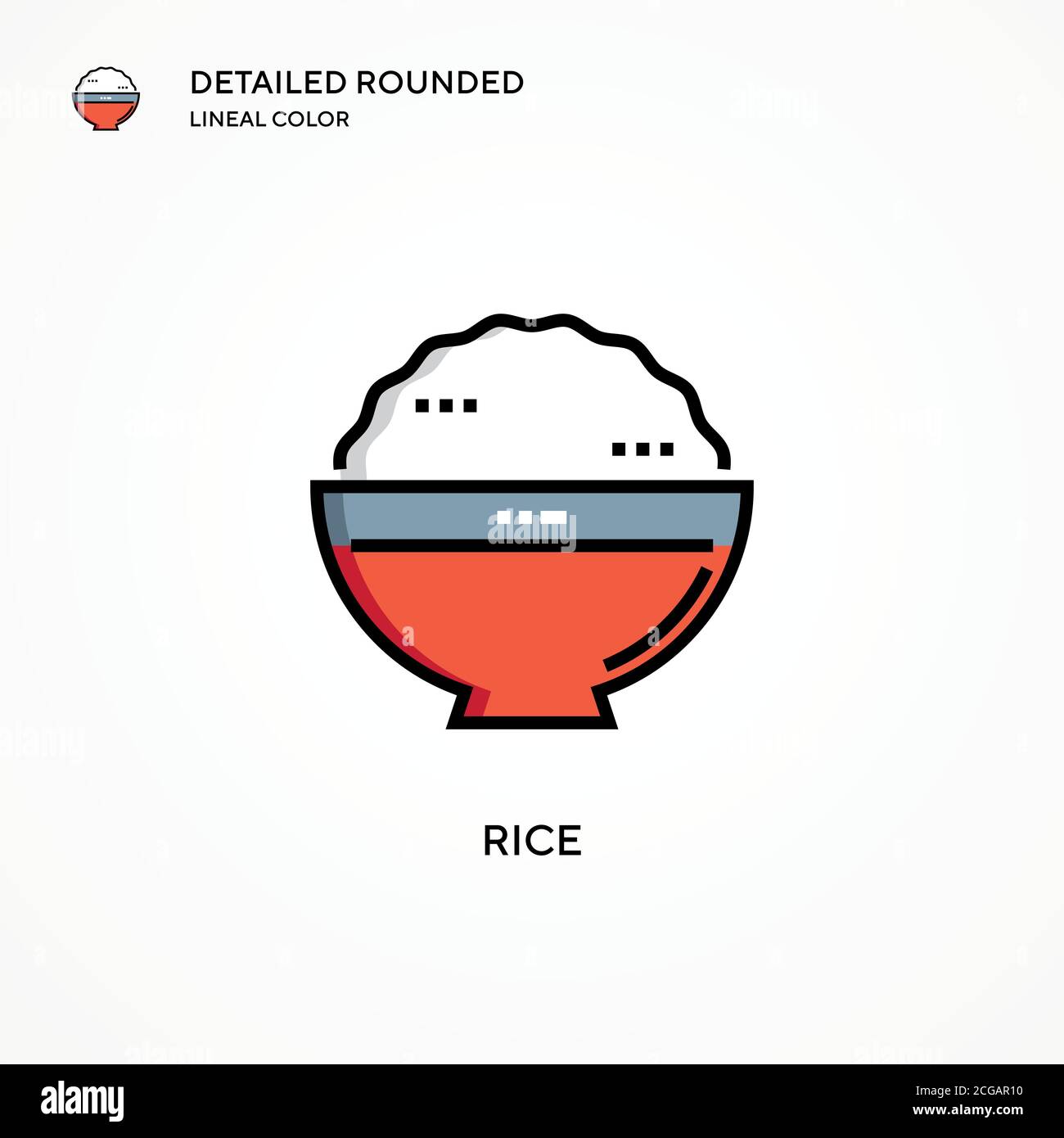 Uncooked brown rice Stock Vector Images - Alamy