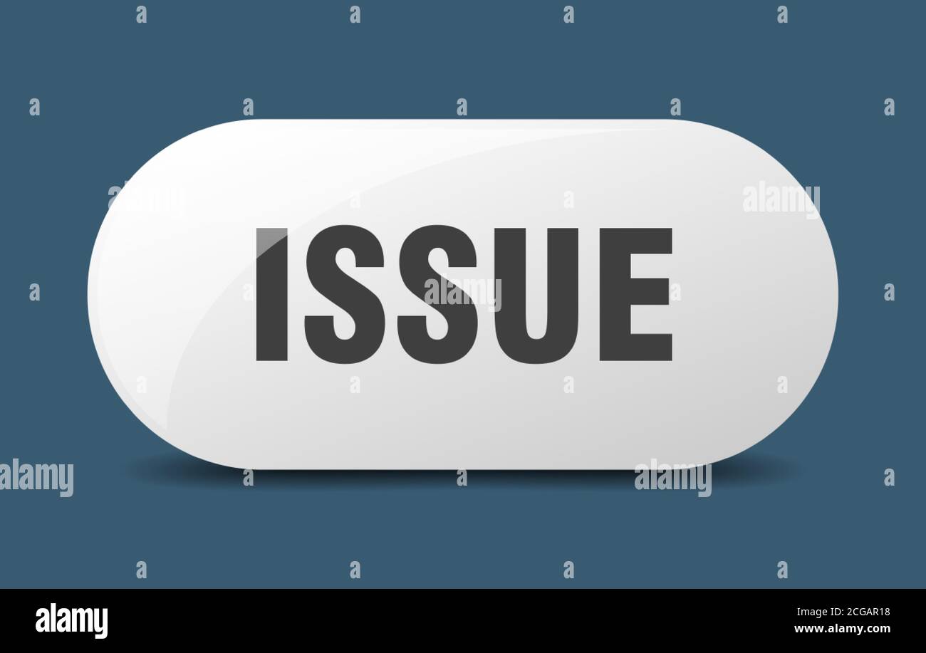 issue button. rounded glass sign. sticker. banner Stock Vector Image ...