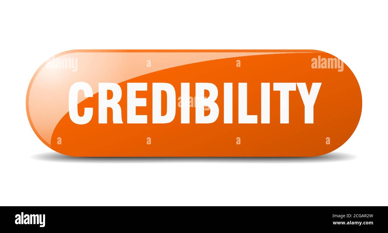 credibility button. rounded glass sign. sticker. banner Stock Vector ...