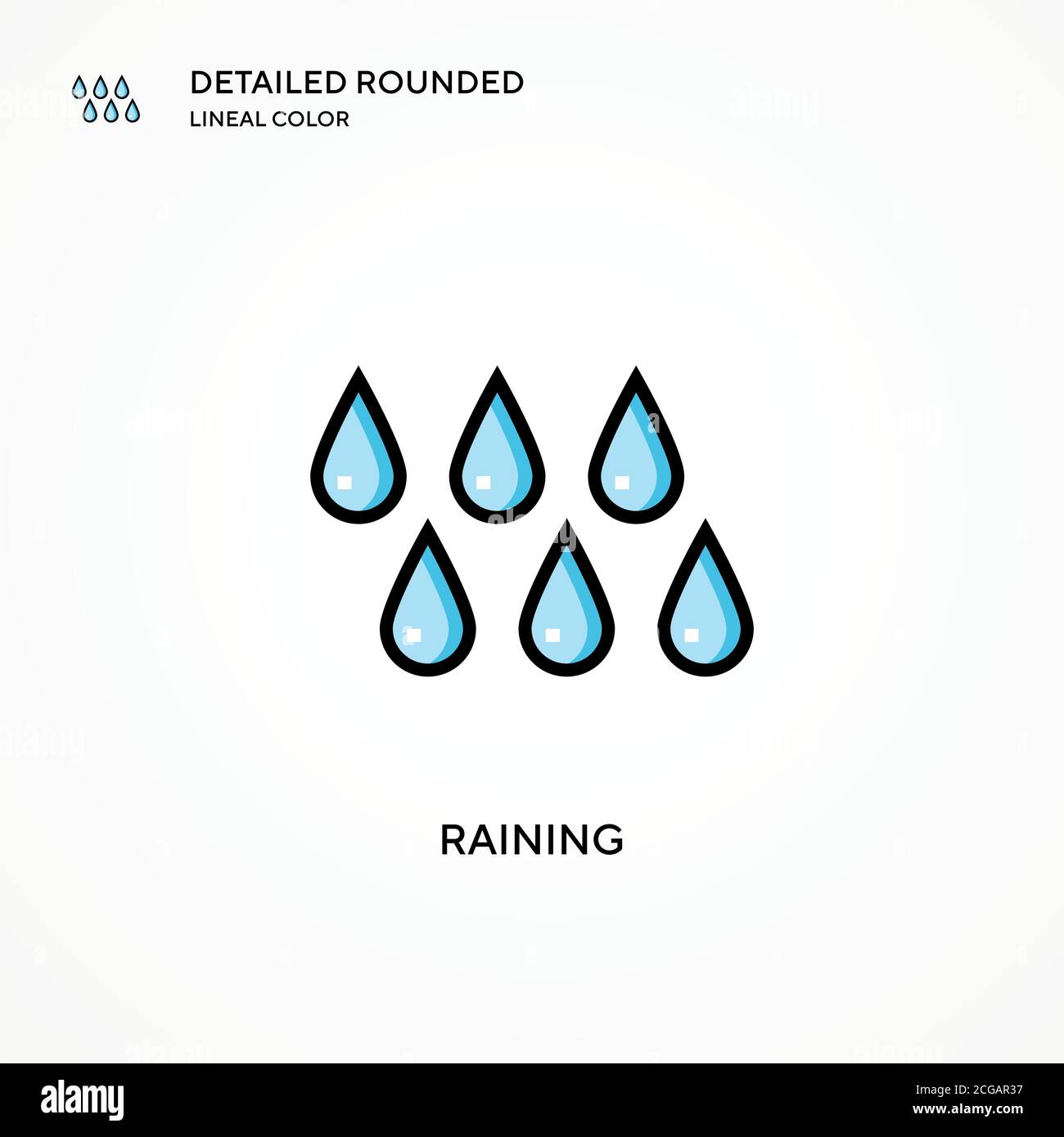 Raining vector icon. Modern vector illustration concepts. Easy to edit ...