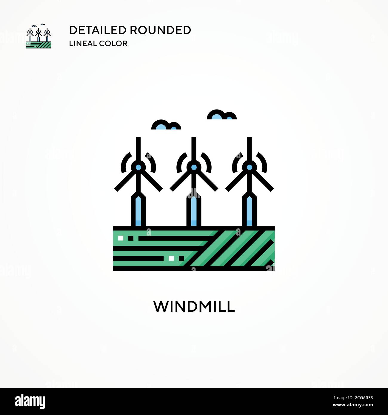 Windmill vector icon. Modern vector illustration concepts. Easy to edit ...