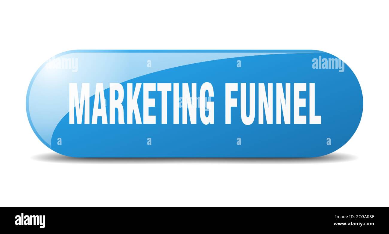 marketing funnel button. rounded glass sign. sticker. banner Stock ...