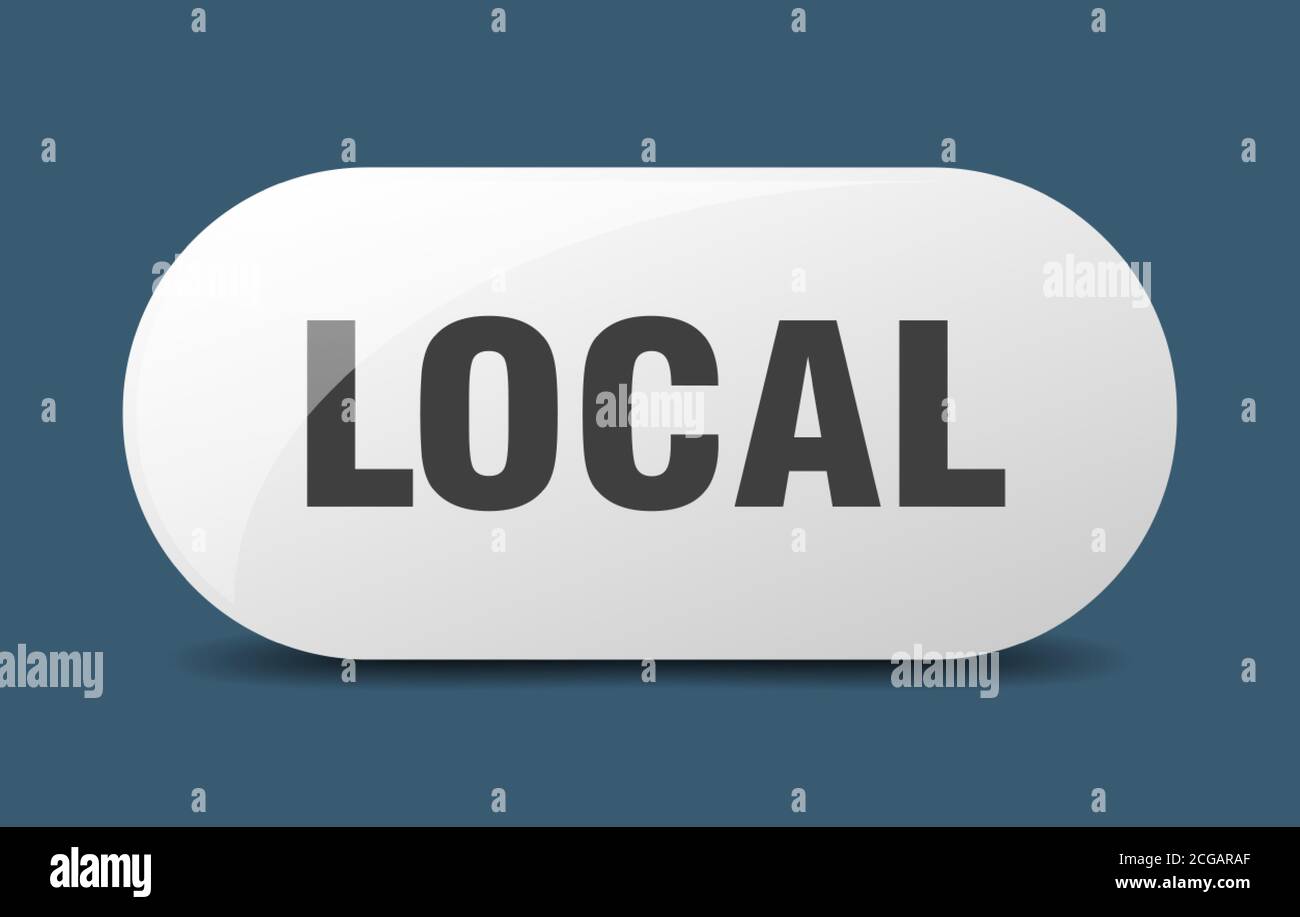 local button. rounded glass sign. sticker. banner Stock Vector Image ...