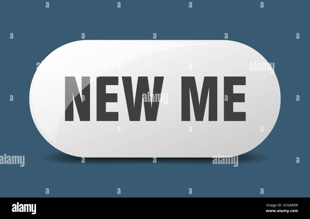 new me button. rounded glass sign. sticker. banner Stock Vector Image ...