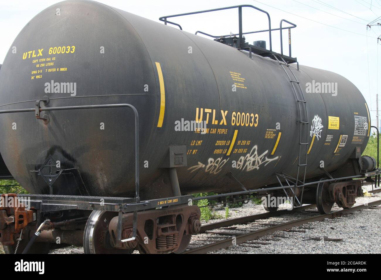 Railcar Tank in the Midwest Stock Photo - Alamy
