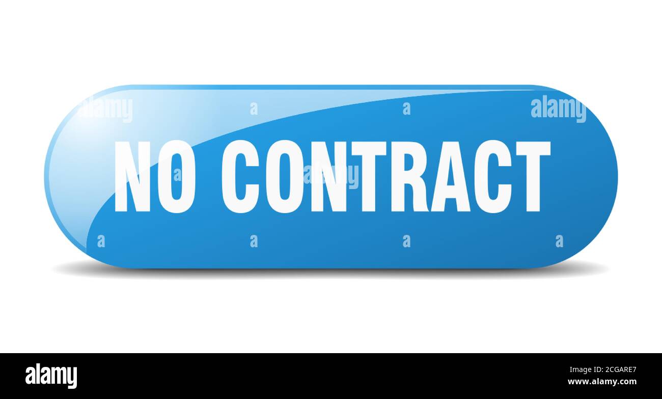 no contract button. rounded glass sign. sticker. banner Stock Vector ...