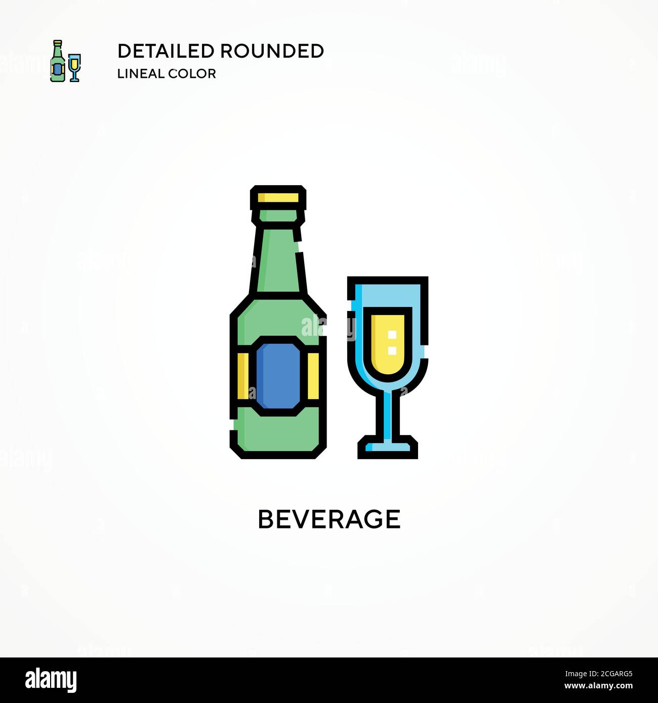 Beverage vector icon. Modern vector illustration concepts. Easy to edit ...
