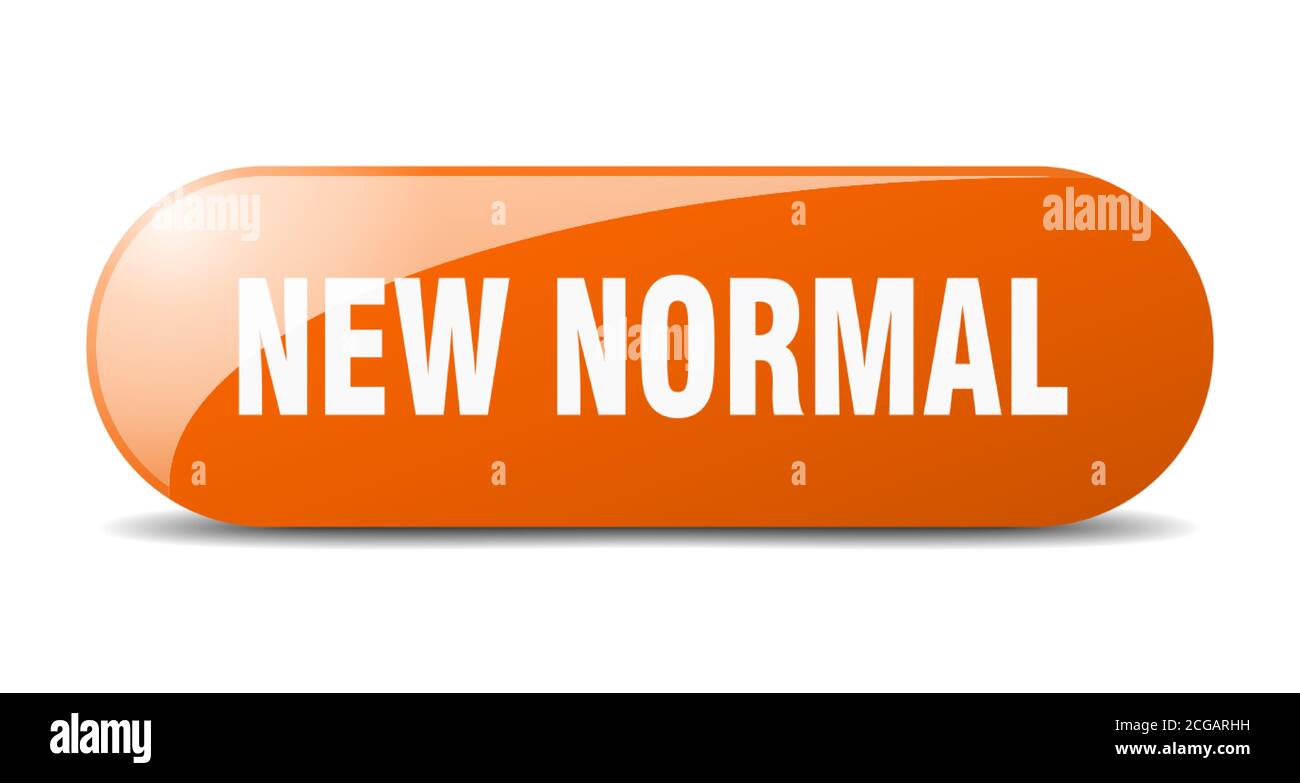 new normal button. rounded glass sign. sticker. banner Stock Vector ...