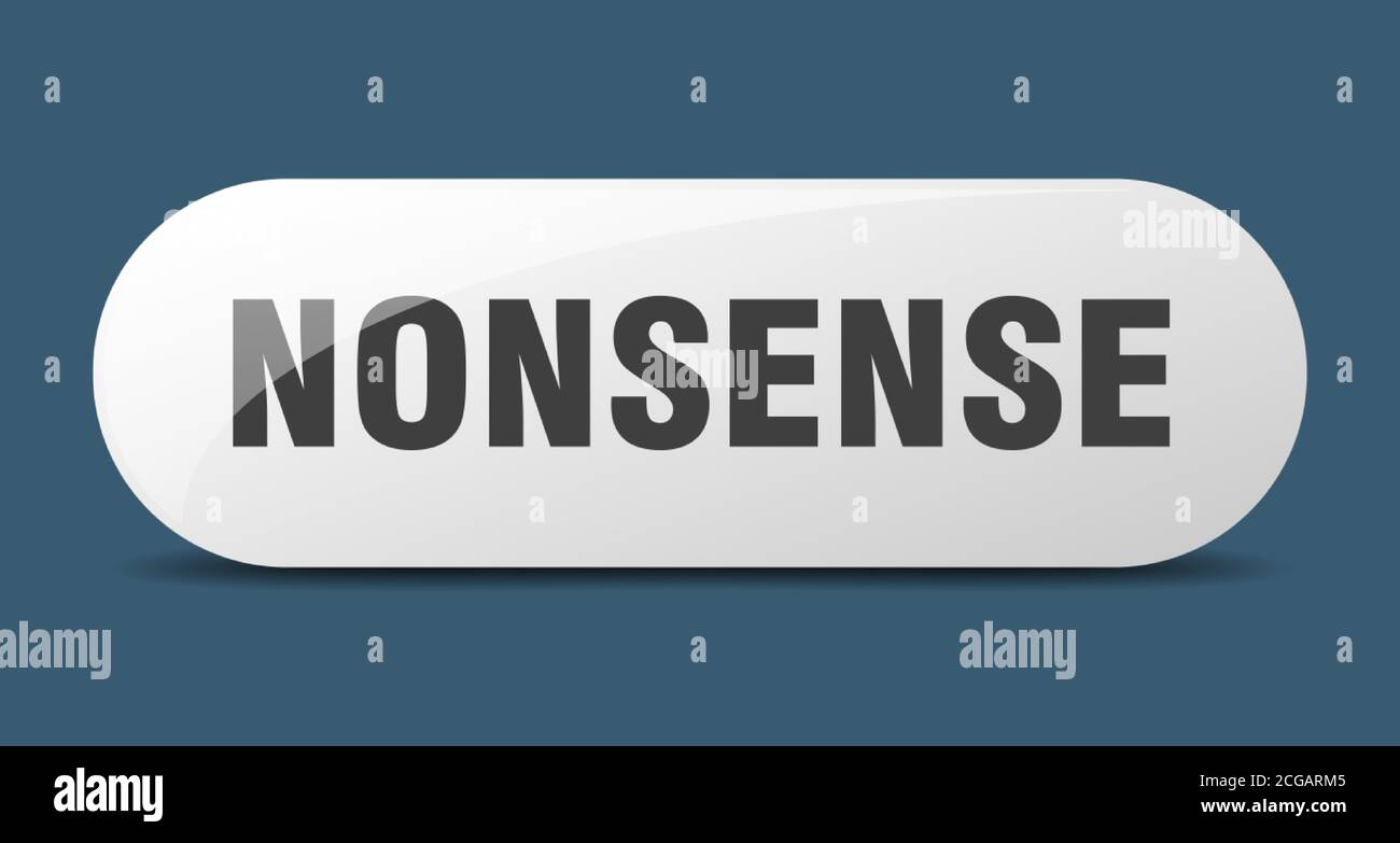 nonsense button. rounded glass sign. sticker. banner Stock Vector Image ...