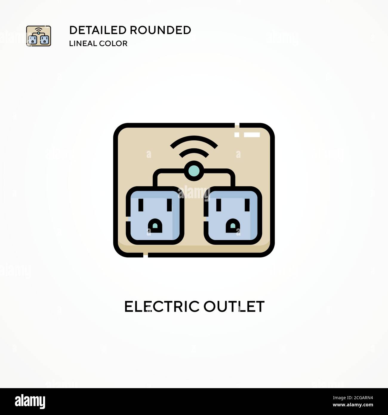 Electric outlet vector icon. Modern vector illustration concepts. Easy ...