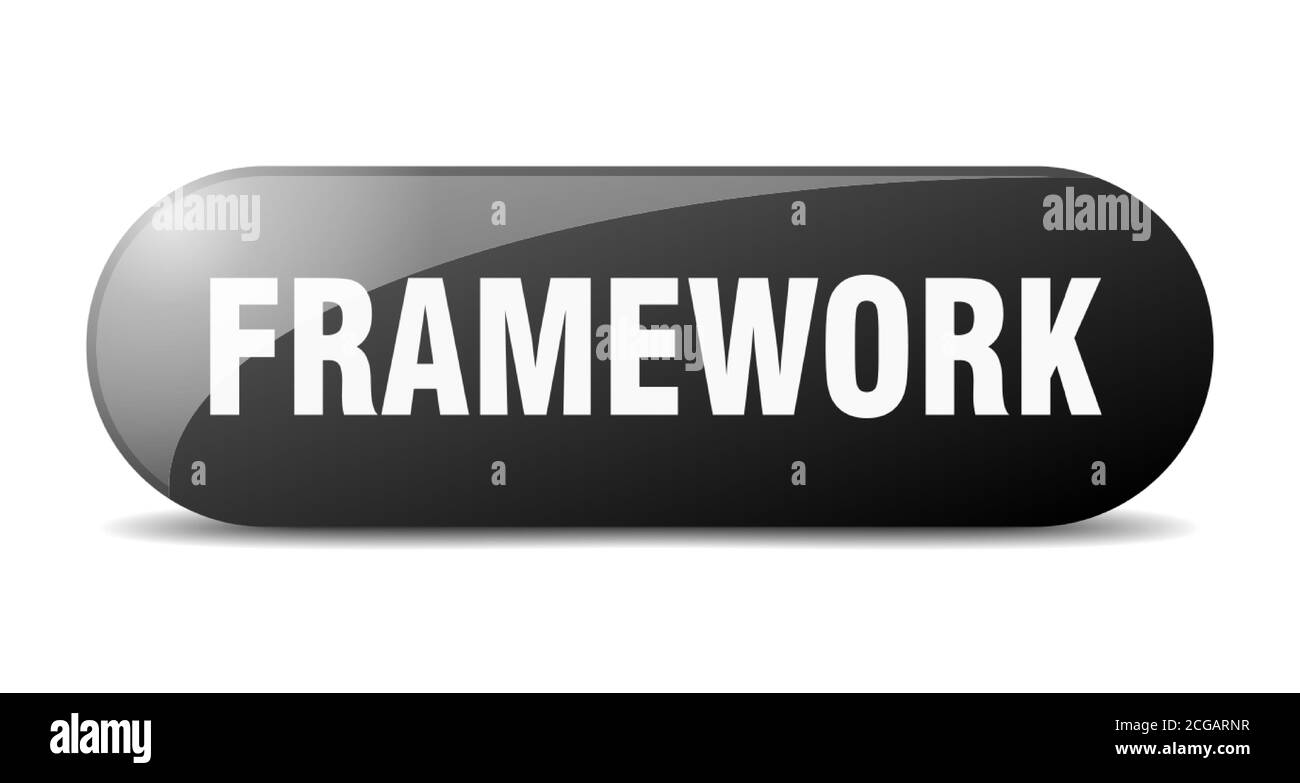 framework button. rounded glass sign. sticker. banner Stock Vector ...