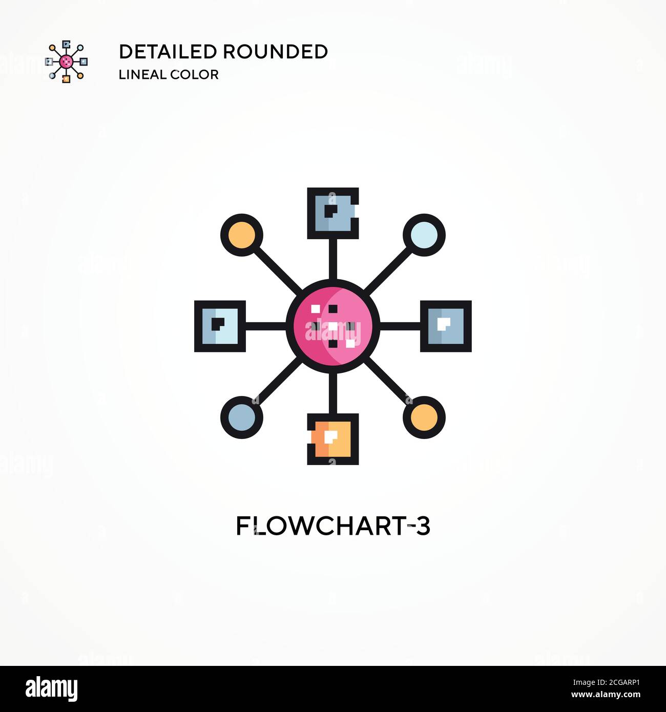 Flowchart-3 vector icon. Modern vector illustration concepts. Easy to ...