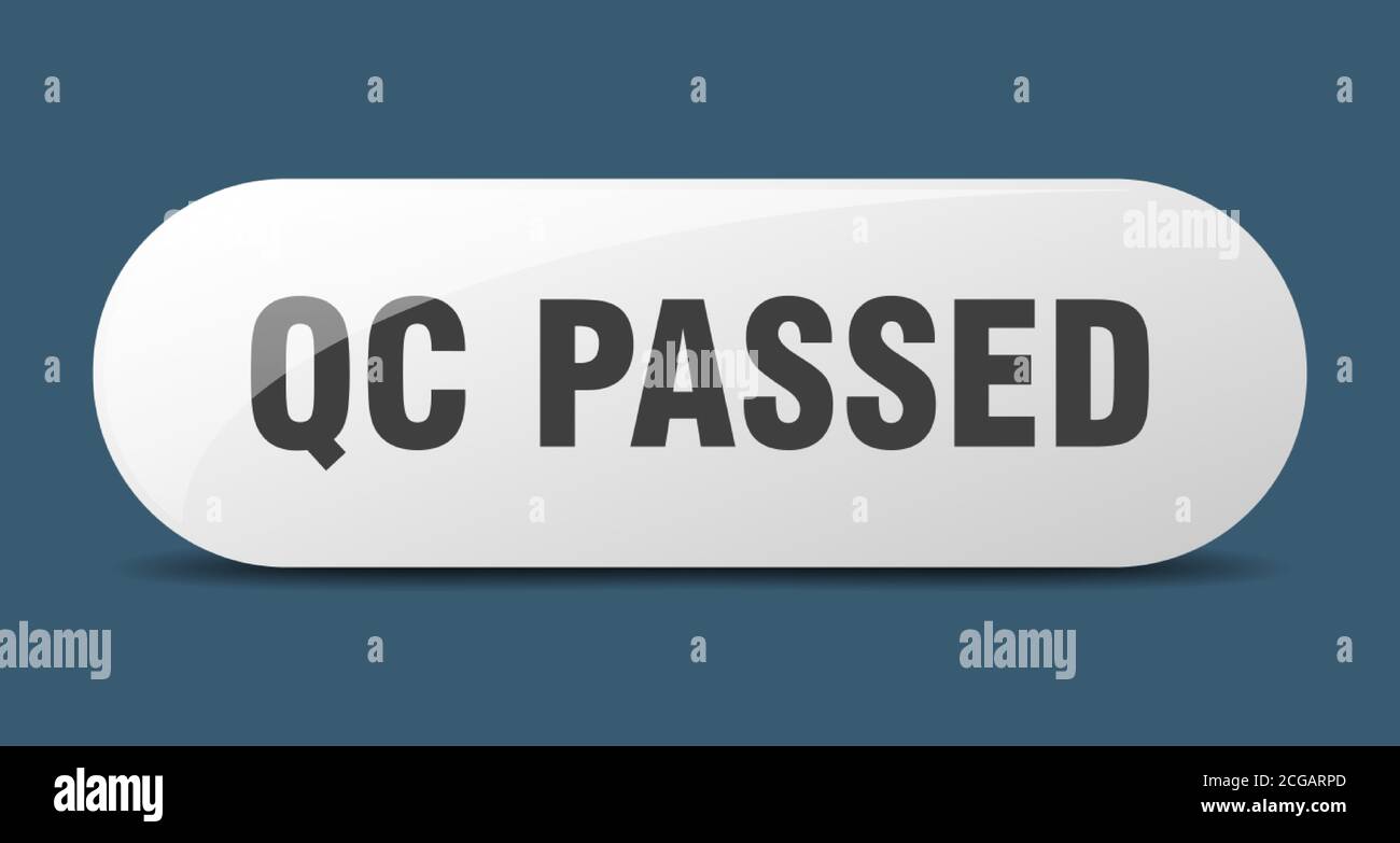 qc passed button. rounded glass sign. sticker. banner Stock Vector ...