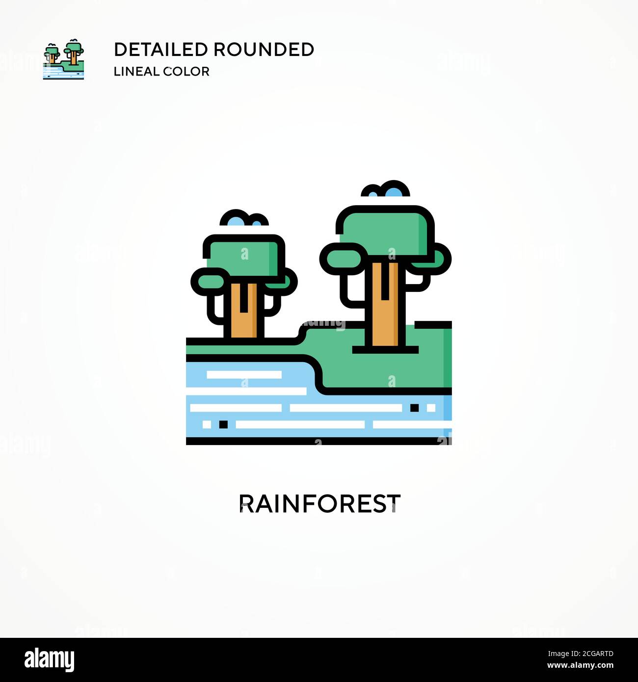 Rainforest vector icon. Modern vector illustration concepts. Easy to ...