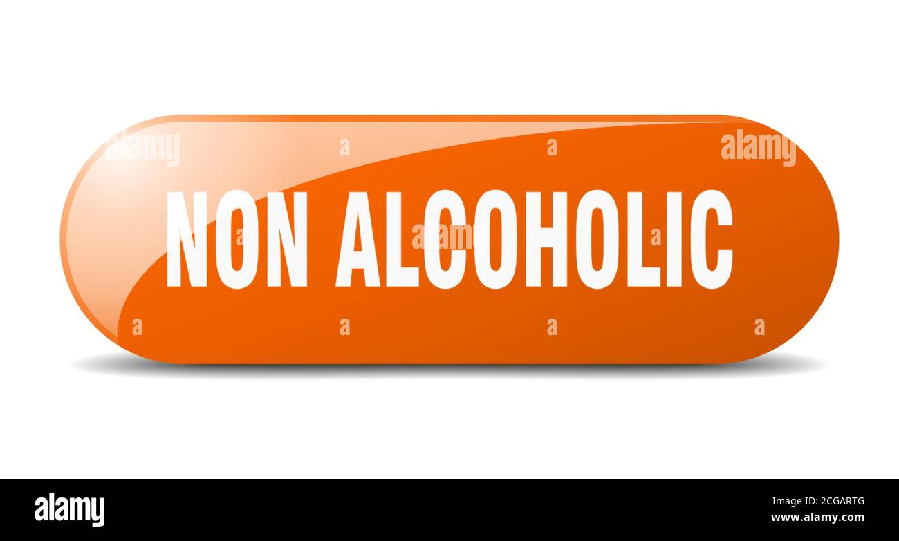 non alcoholic button. rounded glass sign. sticker. banner Stock Vector ...