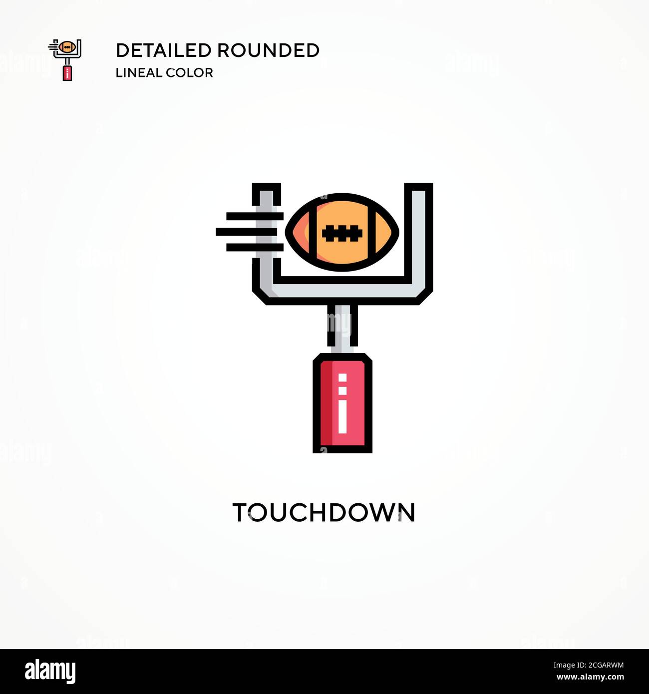 Touchdown vector icon. Modern vector illustration concepts. Easy to ...