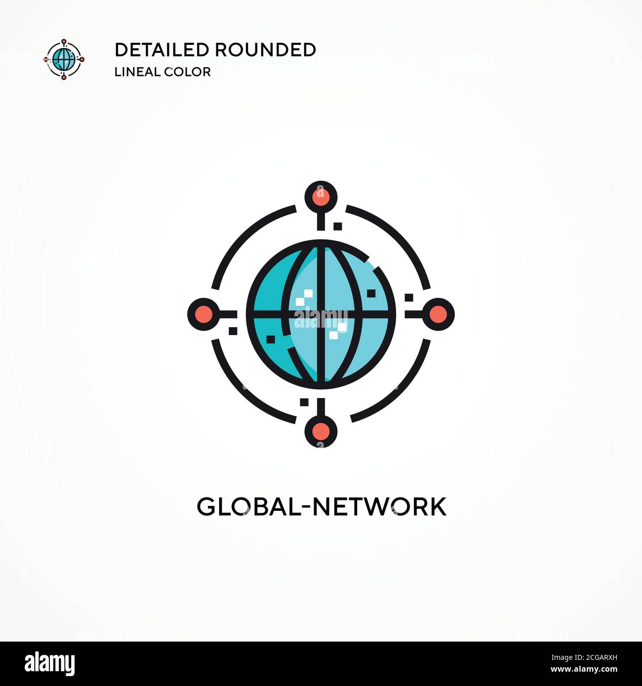 Global-network vector icon. Modern vector illustration concepts. Easy ...