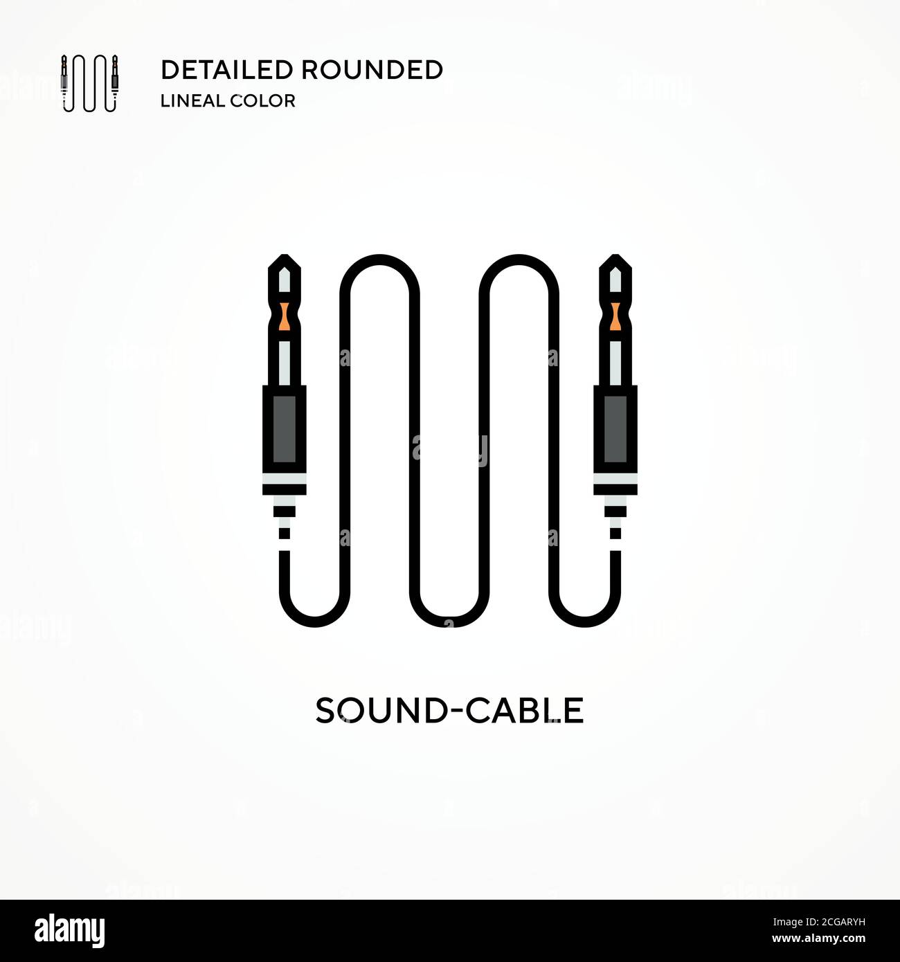 Sound-cable vector icon. Modern vector illustration concepts. Easy to ...