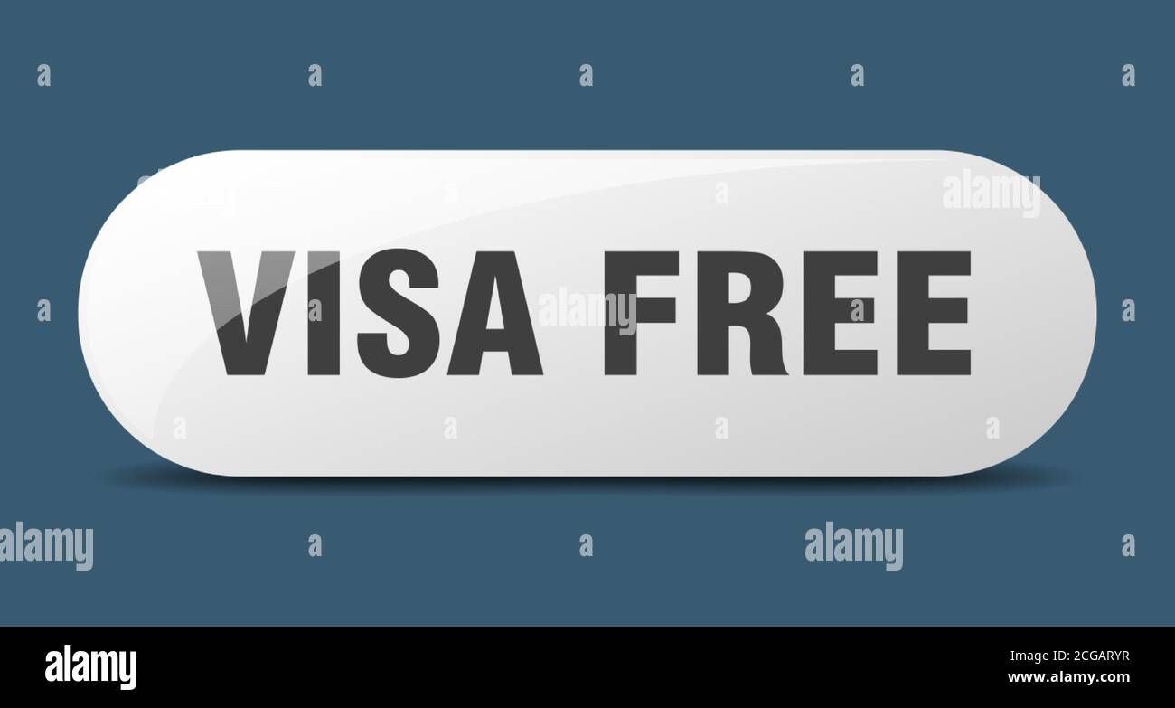 visa free button. rounded glass sign. sticker. banner Stock Vector ...