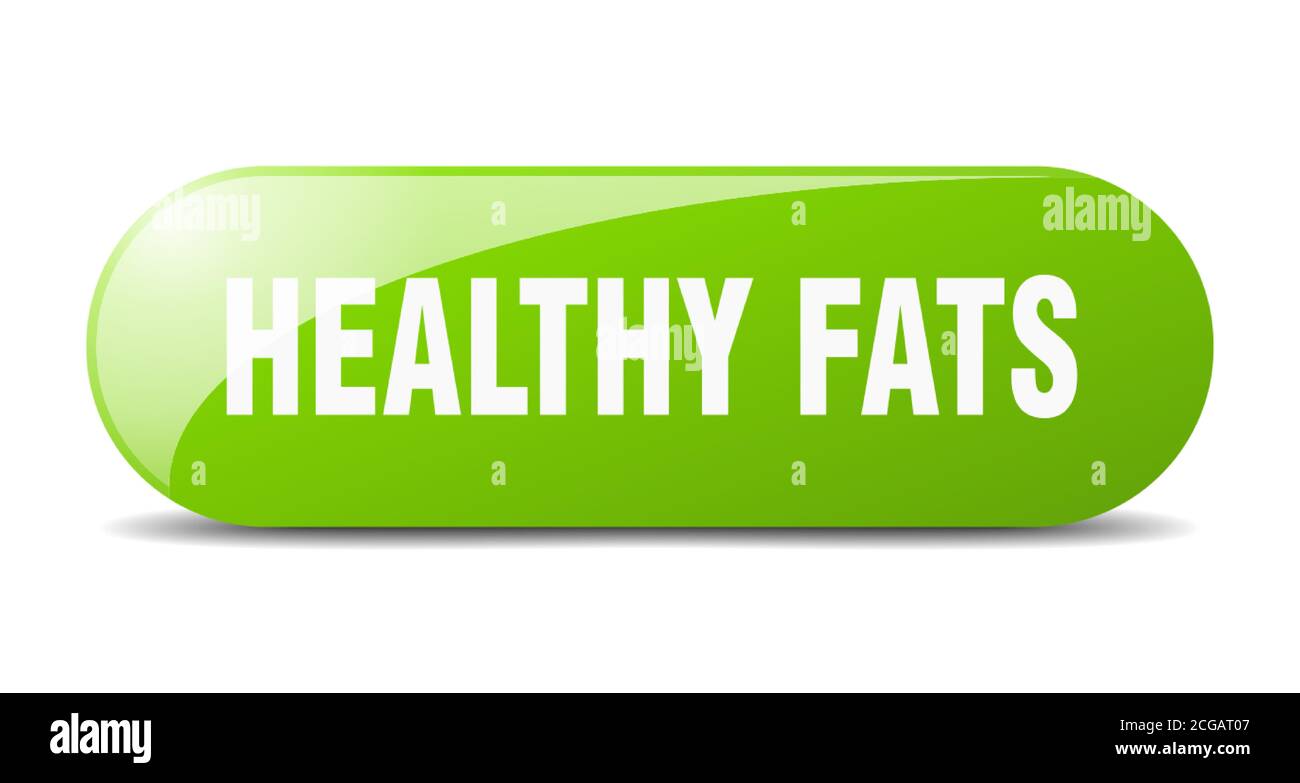 healthy fats button. rounded glass sign. sticker. banner Stock Vector ...