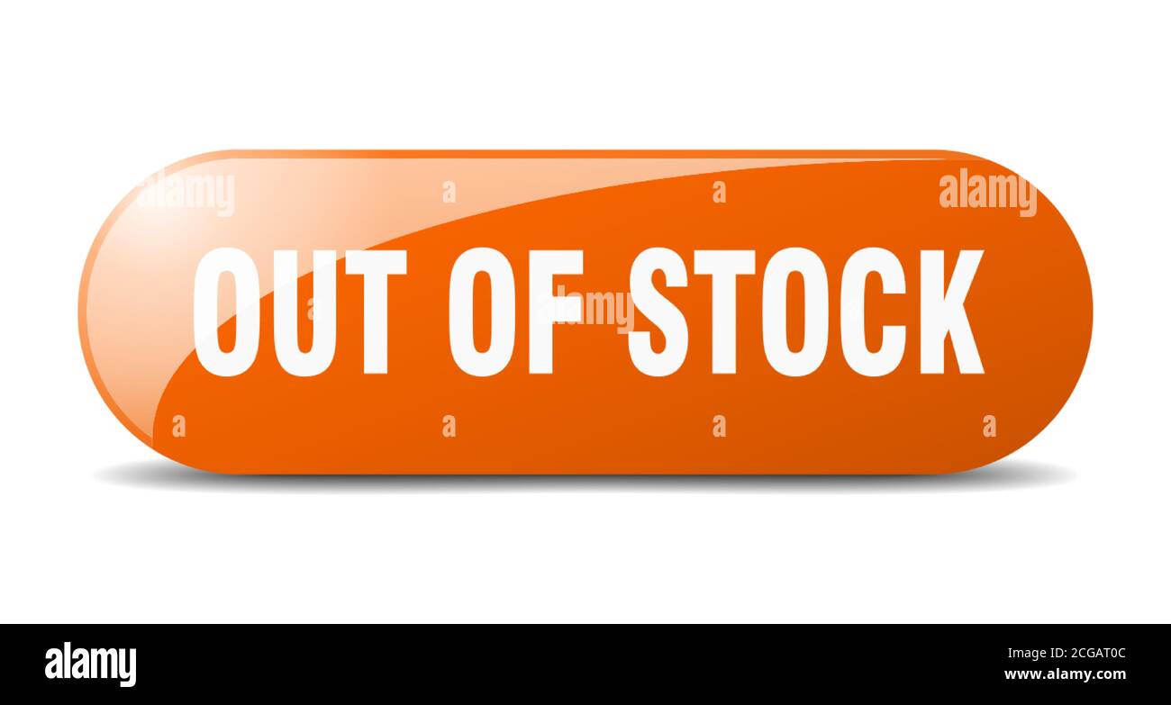 out of stock button. rounded glass sign. sticker. banner Stock Vector ...