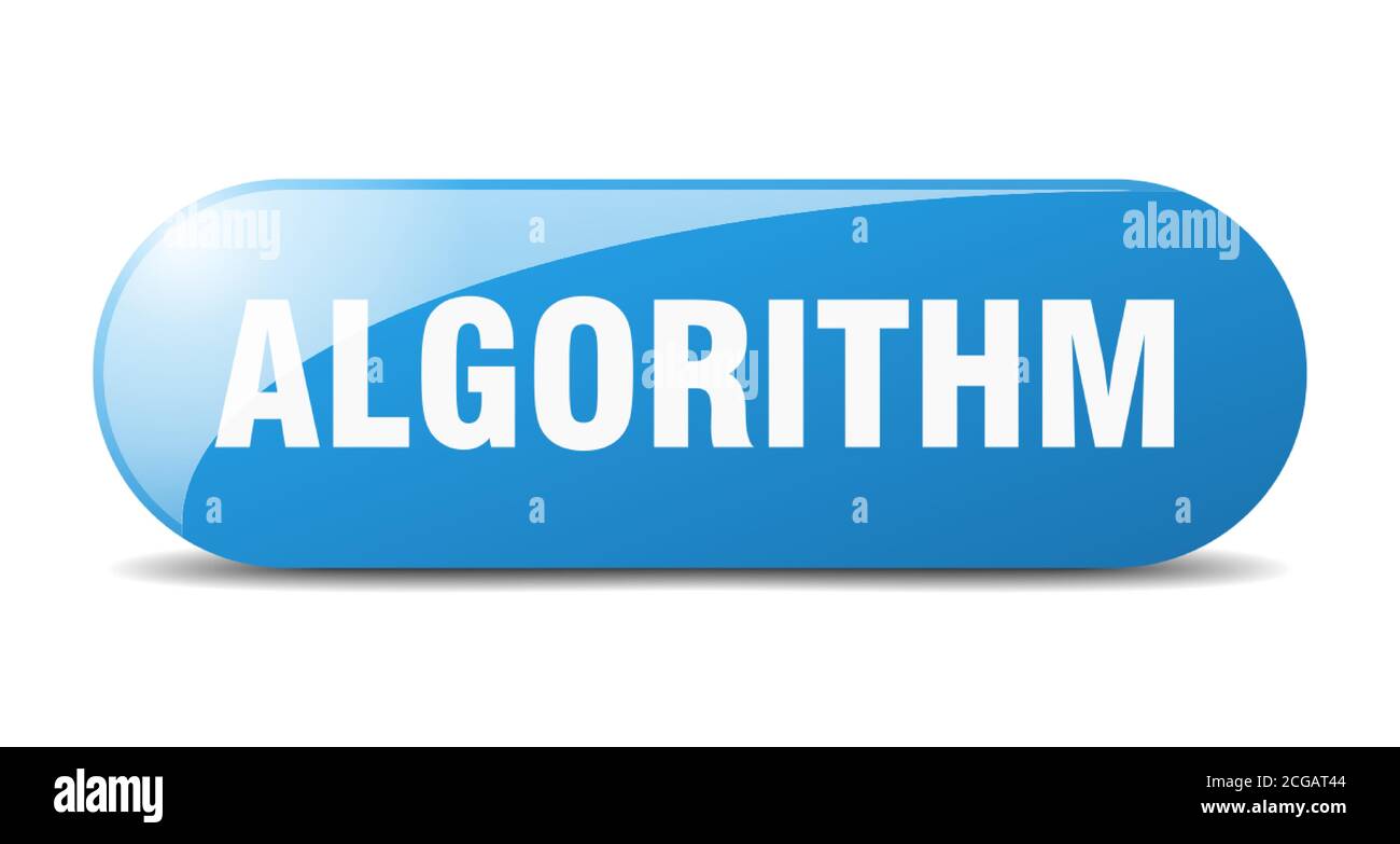 Algorithm Button Rounded Glass Sign Sticker Banner Stock Vector Image And Art Alamy