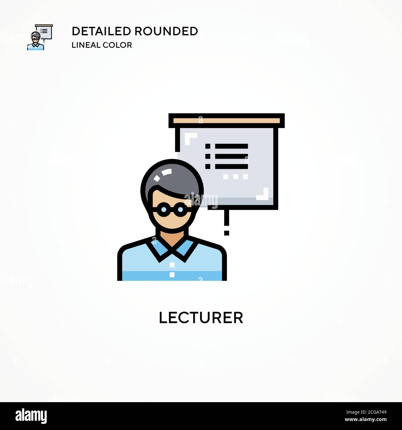 Lecturer vector icon. Modern vector illustration concepts. Easy to edit ...