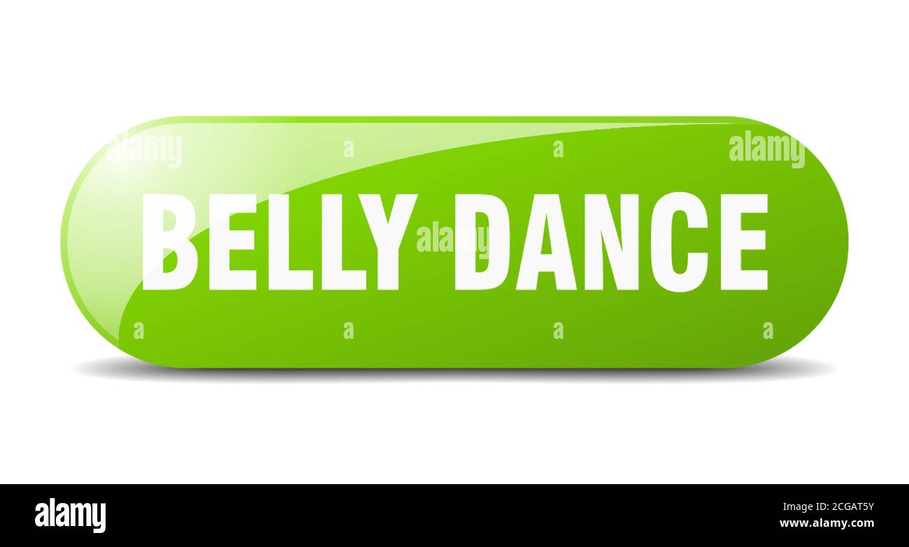 belly dance button. rounded glass sign. sticker. banner Stock Vector ...