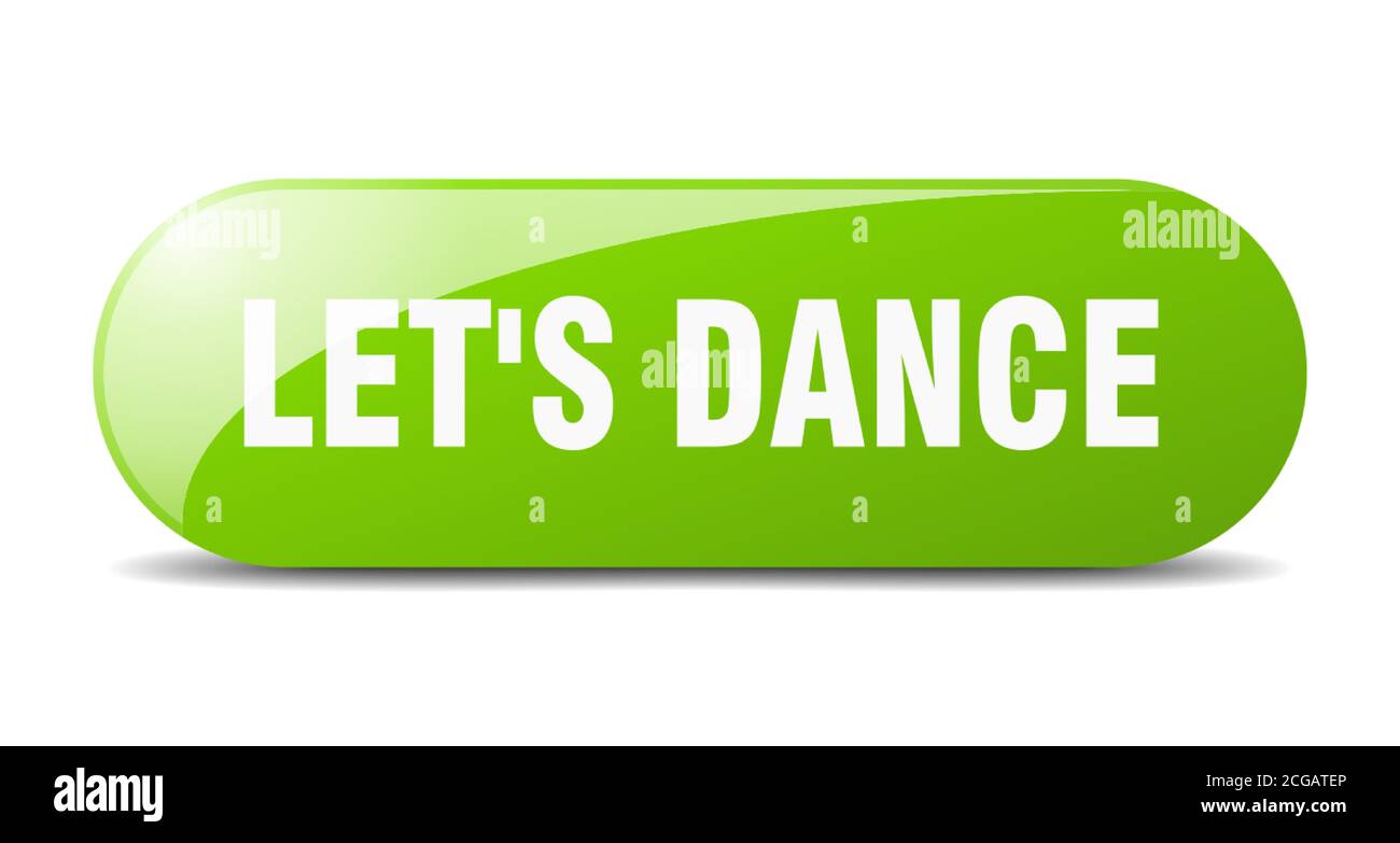 let's dance button. rounded glass sign. sticker. banner Stock Vector ...