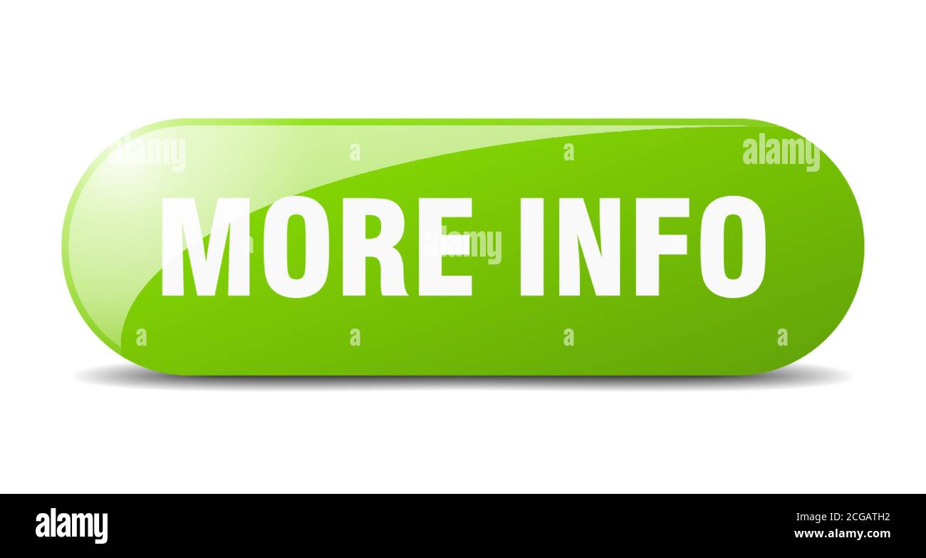 more info button. rounded glass sign. sticker. banner Stock Vector ...
