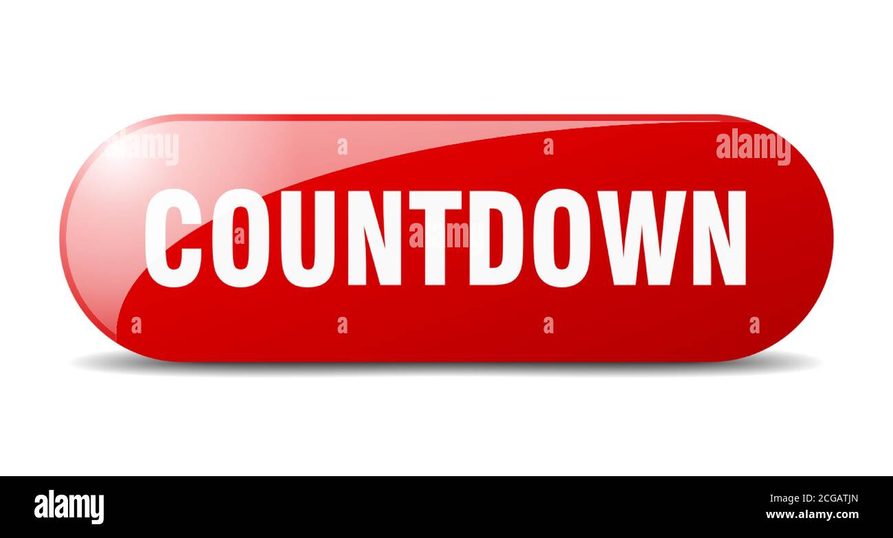 countdown button. rounded glass sign. sticker. banner Stock Vector ...