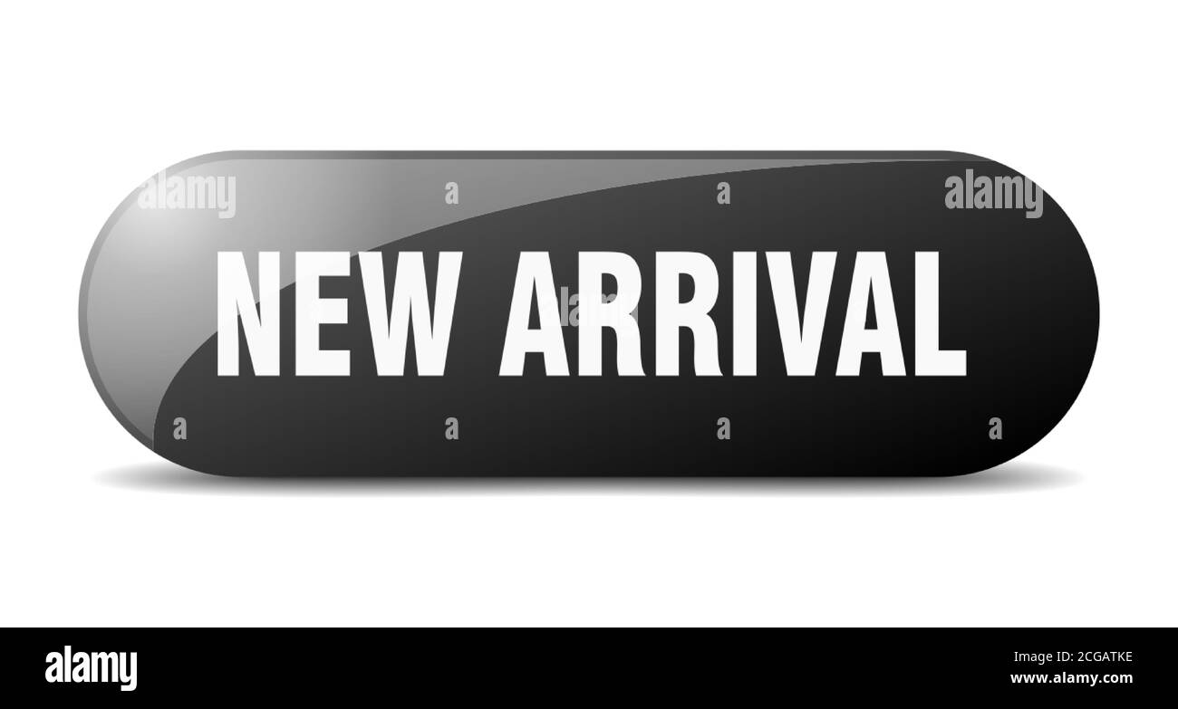 new arrival button. rounded glass sign. sticker. banner Stock Vector ...